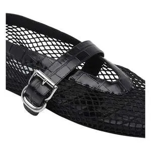 Alaïa Mesh Flat Ballets - Black