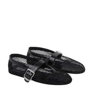 Alaïa Mesh Flat Ballets - Black