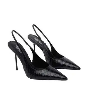 Paris Texas Lidia Pump Slingback - Black