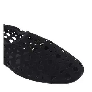 Alaïa Vienne Suede Slippers - Black