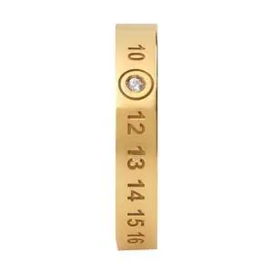 MAISON MARGIELA Numerical Logo Diamond Ring - Gold