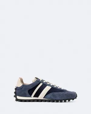 ALLSAINTS Robin Nylon And Suede Runner Sneakers - Blue