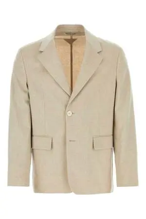 Prada Melange Sand Cashmere Blazer - Brown