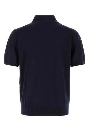 Prada Navy Wool Polo Shirt
