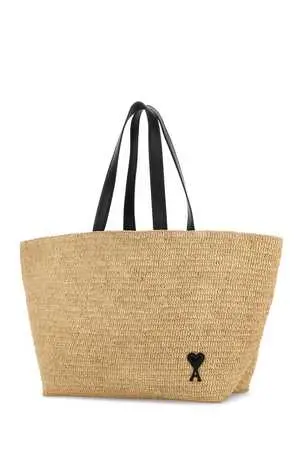 AMI Paris Raffia Shopping Bag