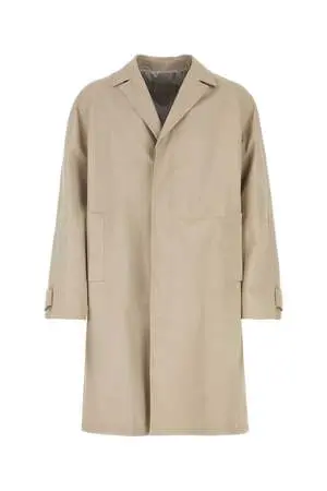 Prada Sand Nappa Leather Coat - Brown