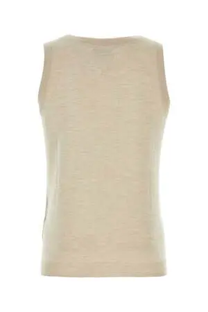 Prada Melange Sand Cashmere Tank Top
