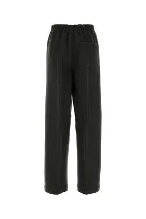 AMI Paris Charcoal Wool Wide-leg Pant