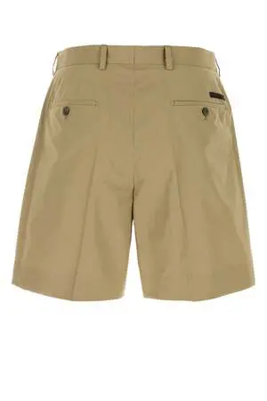 Prada Khaki Poplin Bermuda Shorts - Green