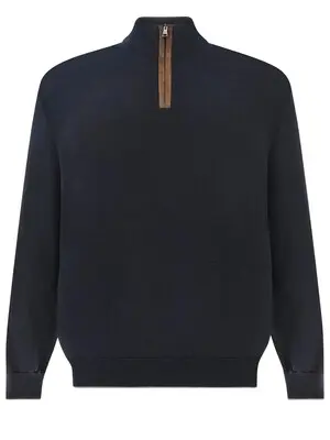 Paul & Shark X-soft Wool Half-zip Sweater - Blue