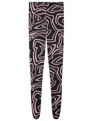 Emilio Pucci Collant In Stampa Labirinto Black