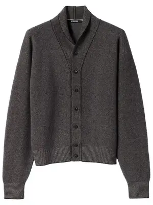 Jacquemus Pelota Cardigan With Shawl Collar - Grey