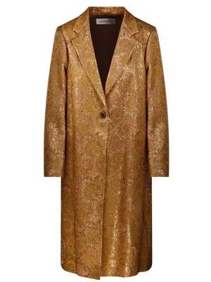 Dries Van Noten Single-breasted Coat - Metallic