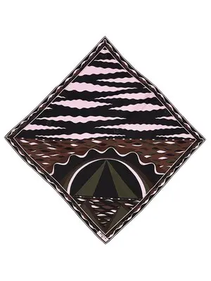 Emilio Pucci Silk Scarf With A Mix Of Prints - Green