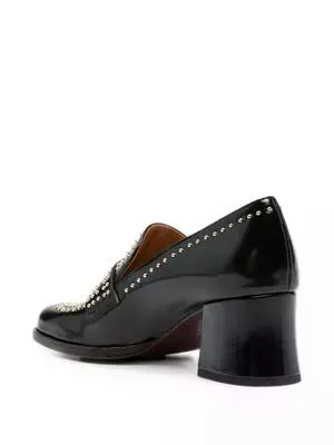 Chie Mihara Stud-embellished Block-heel Pumps - Black