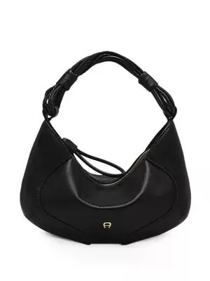 AIGNER Small Giara Braided-handle Leather Tote Bag - Black