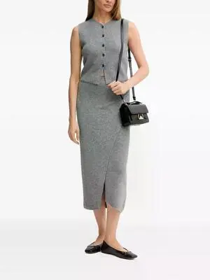 OUI Button V-neck Sleeveless Knitwear