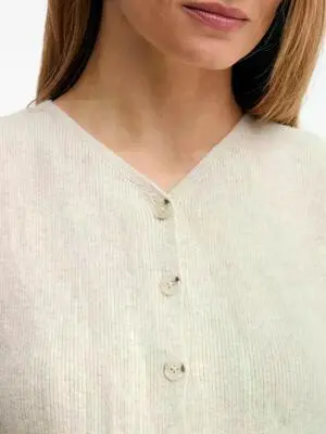 OUI Button V-neck Sleeveless Cardigan