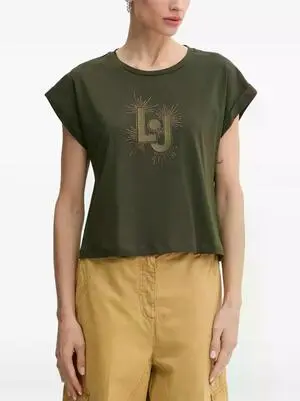 Liu Jo Logo-embroidered T-shirt - Green