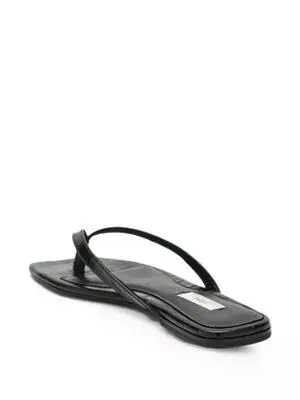 TOTÊME Croco-embossed Flip Flops Dark Green