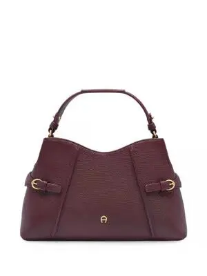 AIGNER Medium Cavallo Buckle-detail Leather Tote Bag - Red