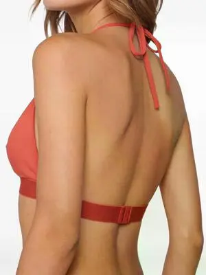 Calvin Klein Halter Triangle Logo-tape Bikini Top