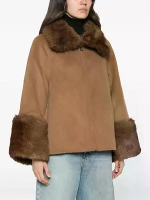 Apparis Judie Faux-fur Trim Wool Jacket