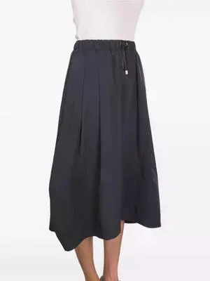 GRAN SASSO Drawstring Pleated Skirt