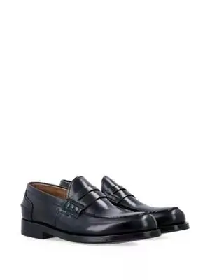 GREEN GEORGE Polished Leather Loafers - Black