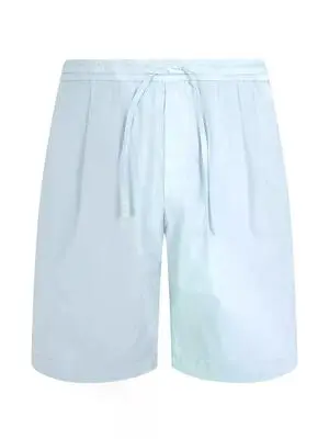 MICHAEL COAL Poplin Drawstring Shorts - Blue