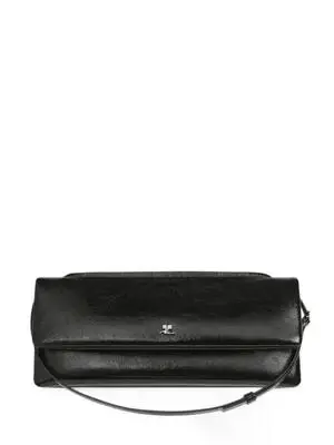COURREGES Small Cuff Naplack Leather Shoulder Bag
