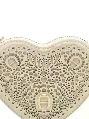 AIGNER Heart Etui Lace Coin Purse - Neutrals