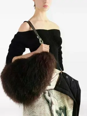 LEMAIRE Quiver Clip Bag In Mongolian Lambskin