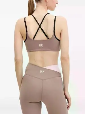 P.E Nation Distortion Layered Crossover-strap Sports Bra