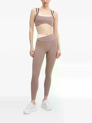 P.E Nation Distortion Layered Crossover-strap Sports Bra