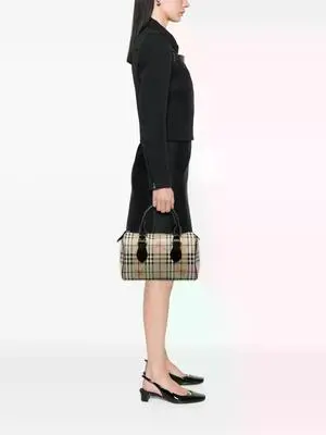 Burberry 2000-2017 Haymarket Check Coated Canvas Boston Bag - Neutrals