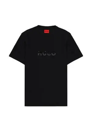Hugo Tortoise-logo T-shirt In Cotton Jersey - Black