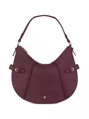 AIGNER Medium Cavallo Buckle-detail Hobo Tote Bag - Red