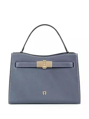 AIGNER Small Farah Logo-plaque Grained-leather Tote Bag