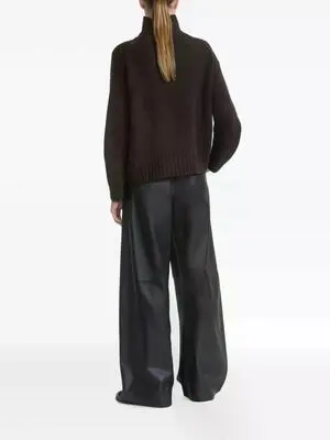 YVES SALOMON Pleated Lambskin Trousers
