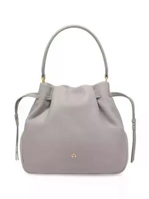 AIGNER Medium Paola Leather Shoulder Bag - Neutrals