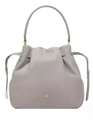 AIGNER Medium Paola Leather Shoulder Bag