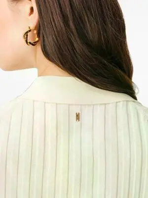 AMI Paris Ribbed-knit Polo Shirt - Neutrals