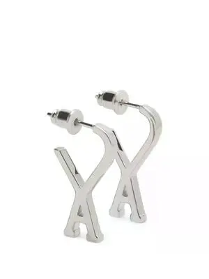 AMI Paris De Coeur Engraved-logo Earrings