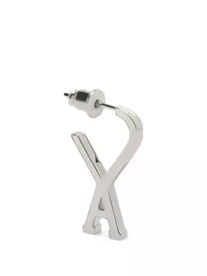 AMI Paris De Coeur Engraved-logo Earrings