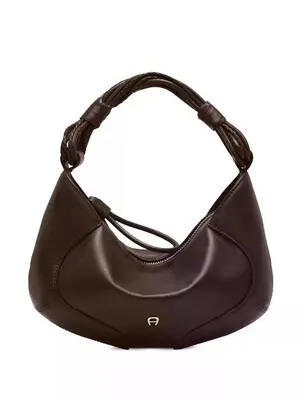 AIGNER Small Giara Leather Shoulder Bag - Brown