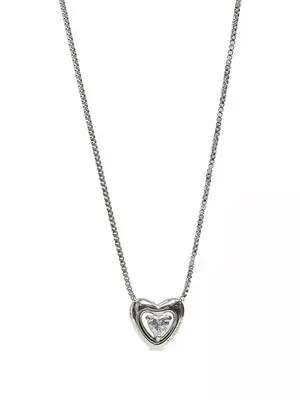 Guess Crystal Heart-pendant Necklace - Silver