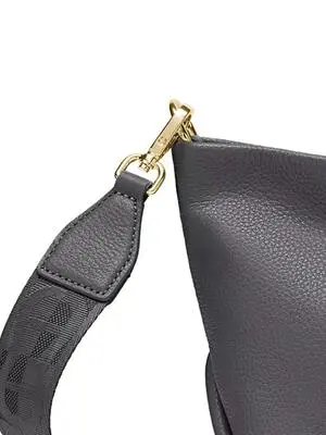 AIGNER Paola Logo-plaque Grained-leather Crossbody Bag - Grey