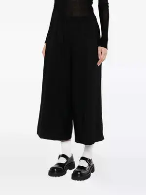 Comme Des Garçons Elasticated-waist Cropped Trousers