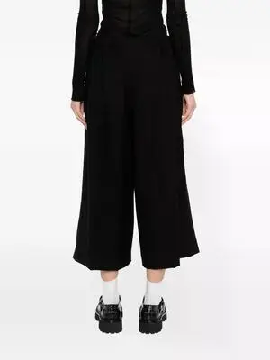 Comme Des Garçons Elasticated-waist Cropped Trousers